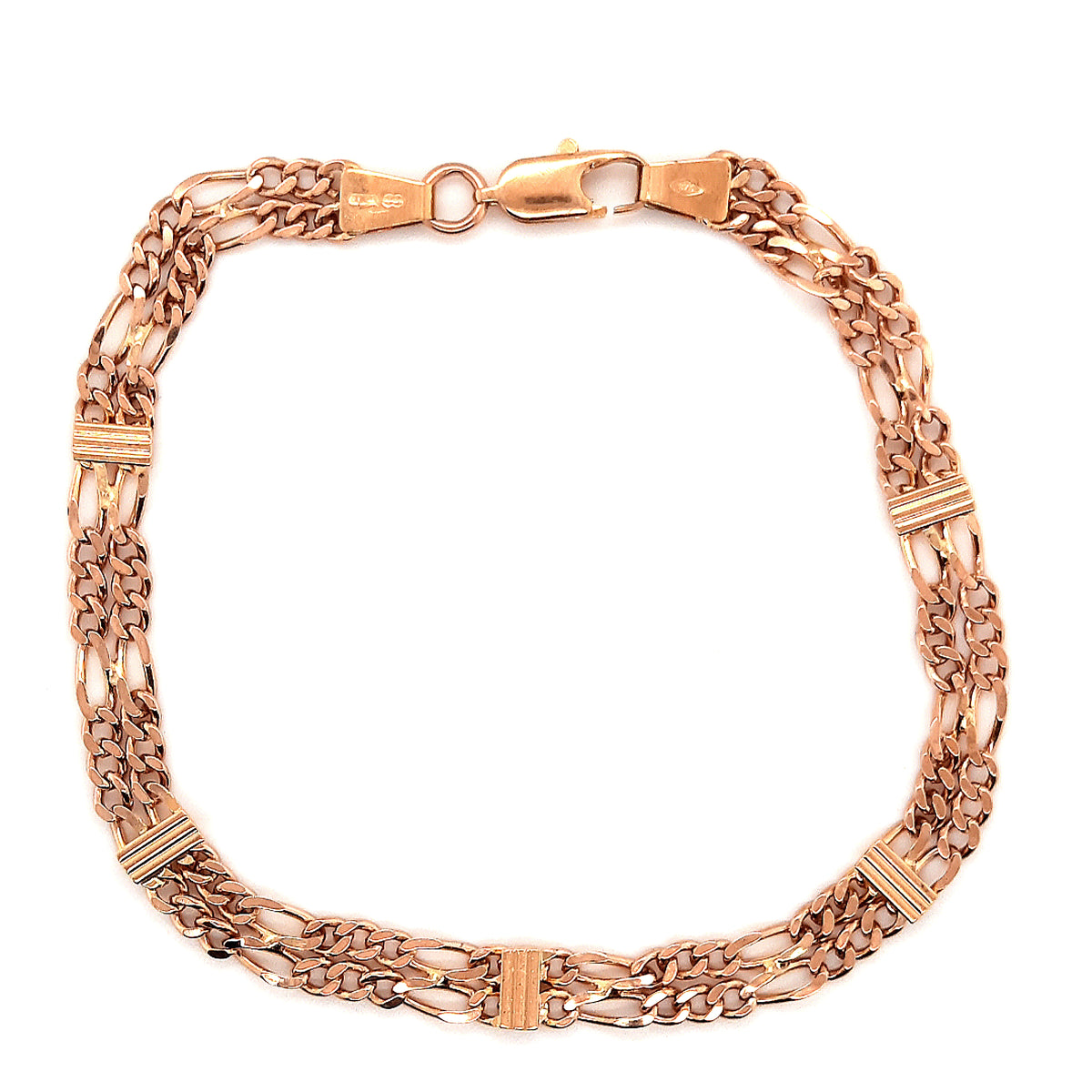 9ct Yellow Gold Double Figaro Chain with Parrot Clasp Catch – The ...